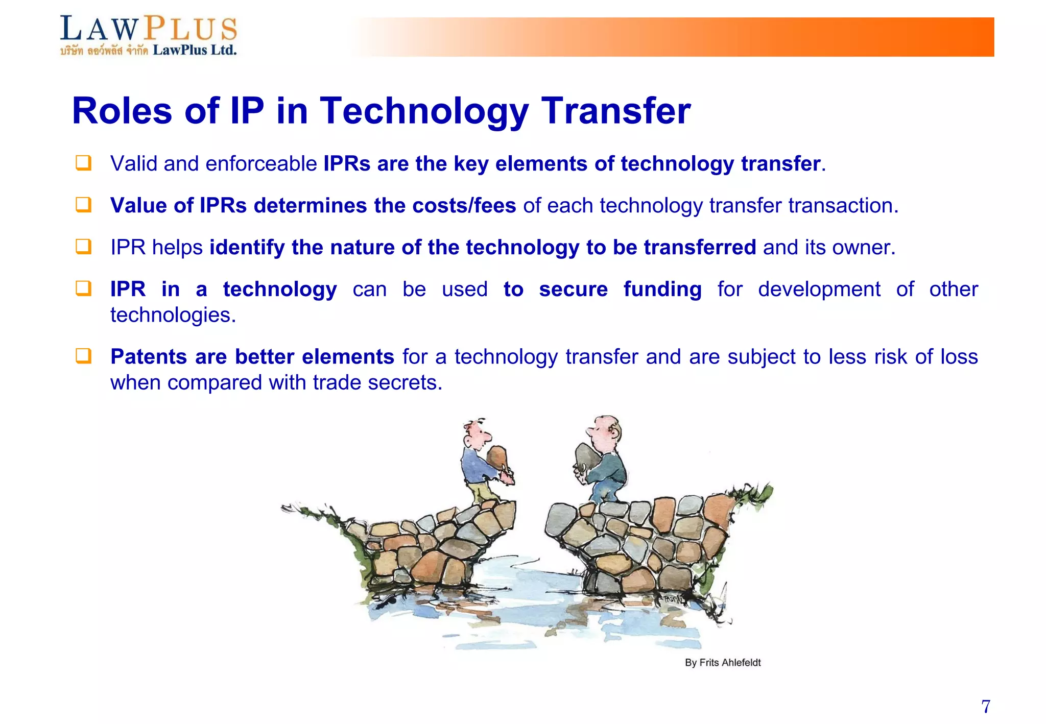 Technology Transfer and Cross Border Mergers in Thailand | PPT