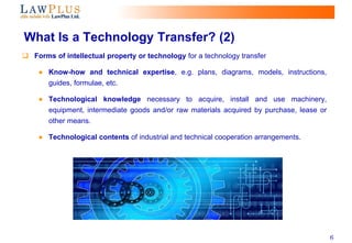 Technology Transfer and Cross Border Mergers in Thailand | PPT