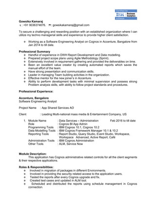 Gowsika_Cognos_Business_Intelligence | DOC | Information Services ...