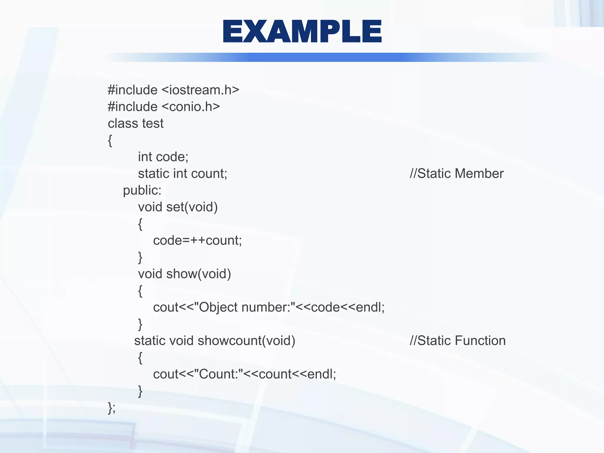 Static Data Members and Member Functions | PPTX Static Data Members and Member Functions | PPTX