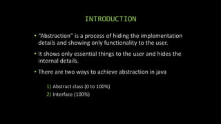 Abstract Class & Abstract Method in Core Java | PPTX