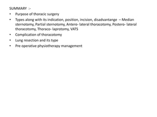 thoracic surgery | PPTX