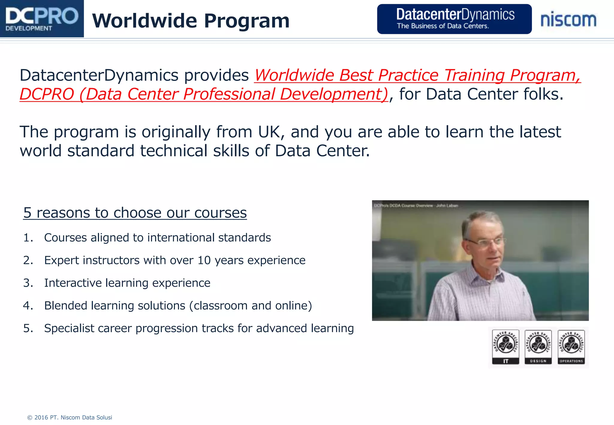 DataCenter Training Program, DCPRO -DCDA, EEBP, COP-, coming up in ...