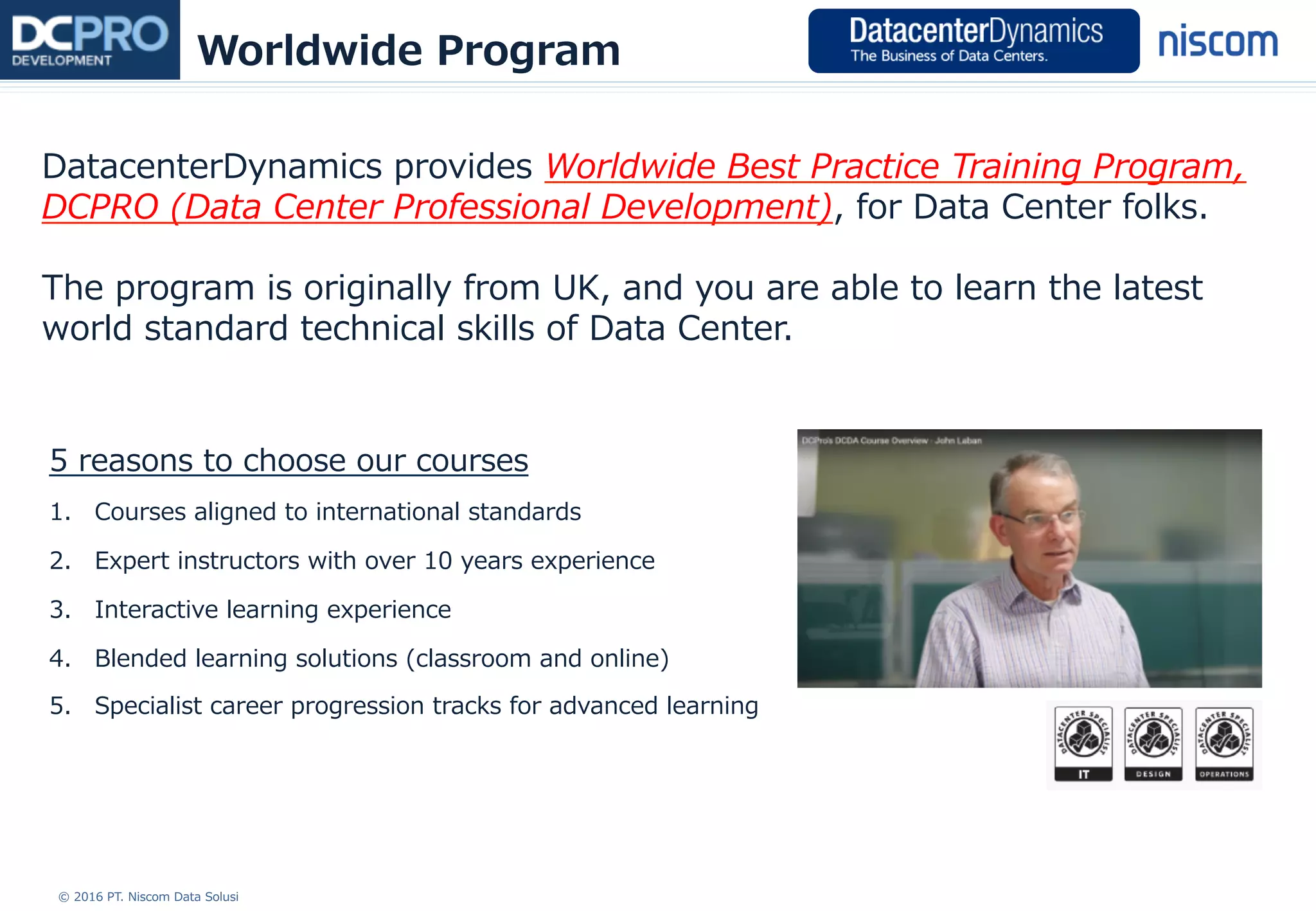 DataCenter Training Program DCPRO - DCDA, EEBP, COP - coming up in ...