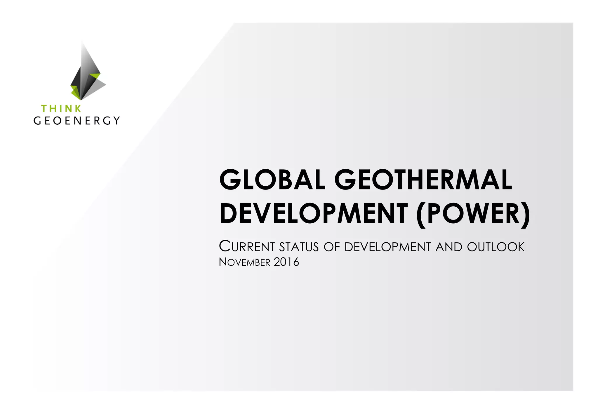 Geothermal Energy - Global Development Status | PPT