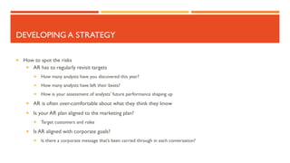 Analyst Relations Risk Management | PPT