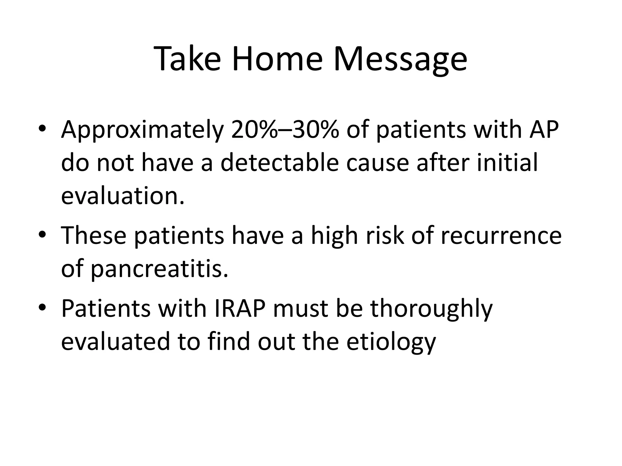 Approach to Recurrent acute pancreatitis | PPT