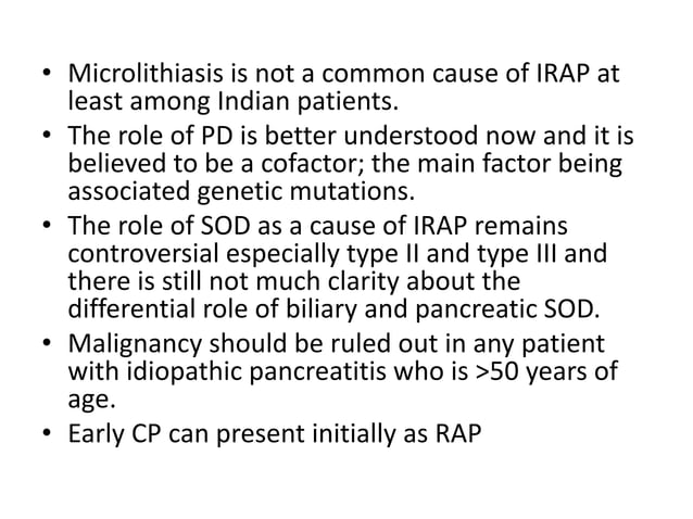 Approach to Recurrent acute pancreatitis | PPT