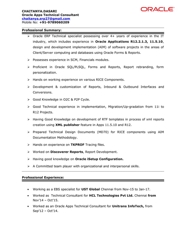 chaitanya_Resume | DOC