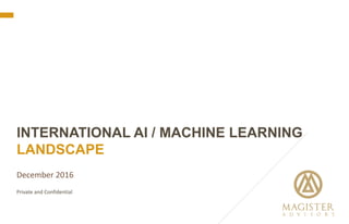 International AI and ML Landscape | PPT