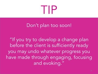 Motivational Interviewing Club - The 4 MI Processes | PDF