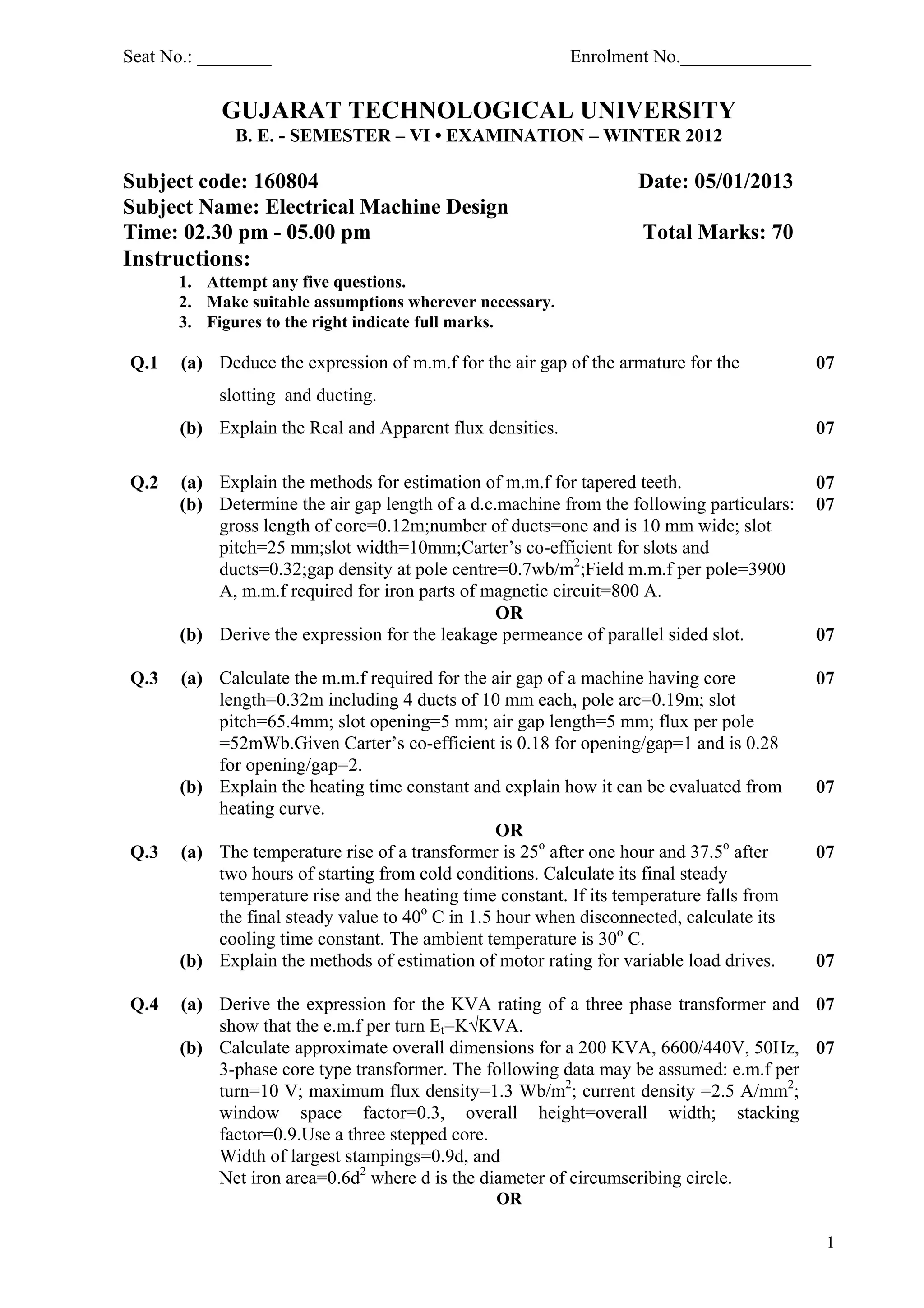 -electrical machine design | PDF | Physics | Science