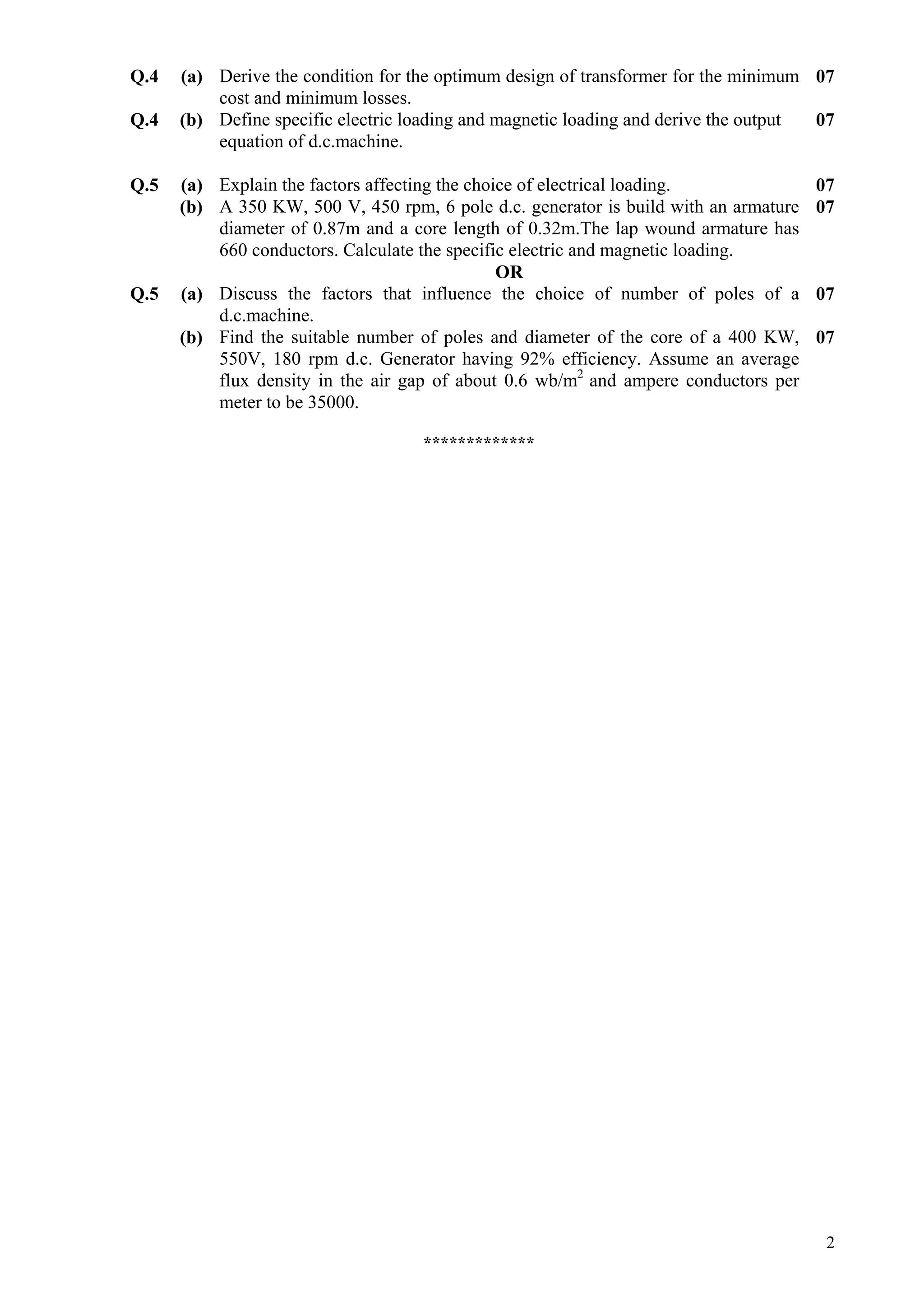 -electrical machine design | PDF | Physics | Science