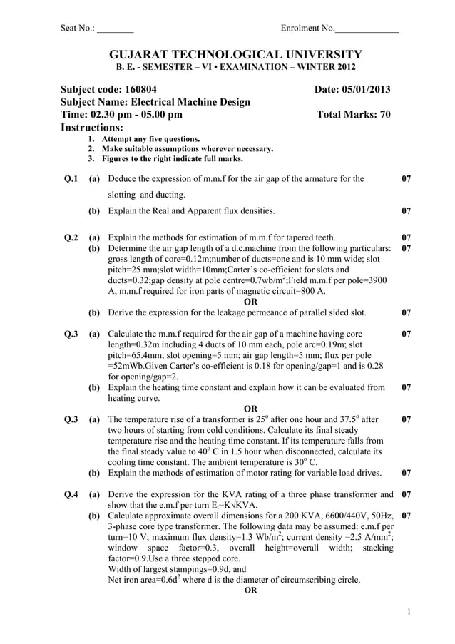 Electrical Machine Design Pdf