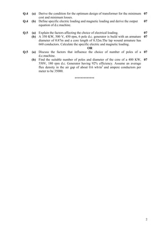 -electrical machine design | PDF | Physics | Science