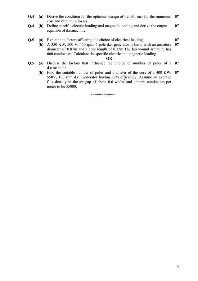 -electrical machine design | PDF | Physics | Science