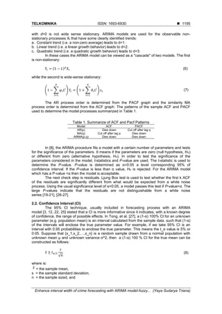 Enhance interval width of crime forecasting with ARIMA model-fuzzy alpha cut | PDF