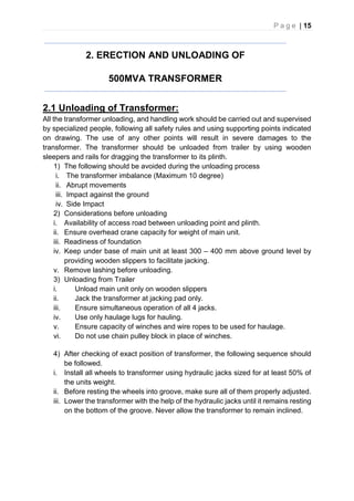 summer internship report on erection, commissioning and pre ...