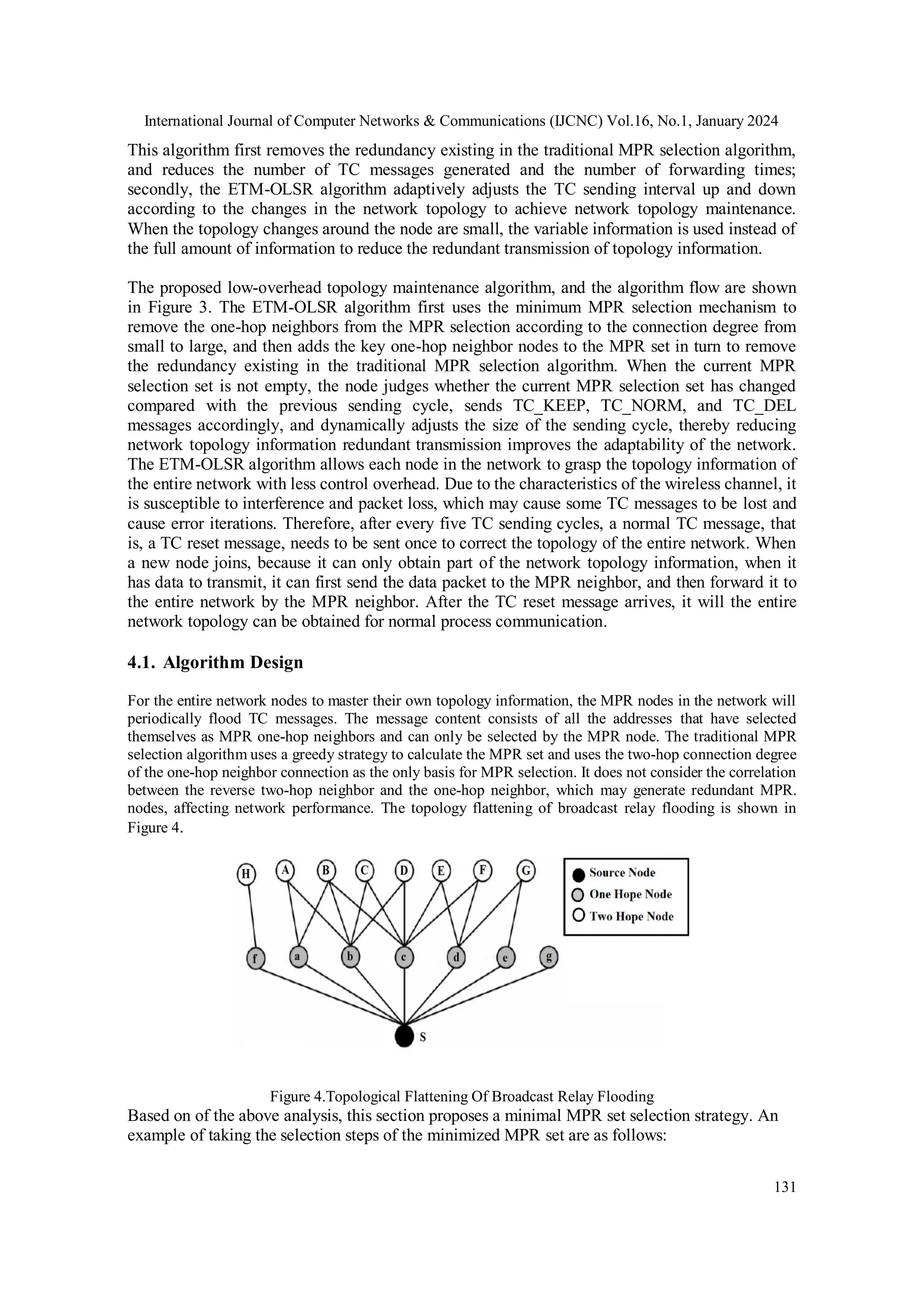 Multipoint Relay Path For Efficient Topology Maintenance Algorithm In Optimized Link State