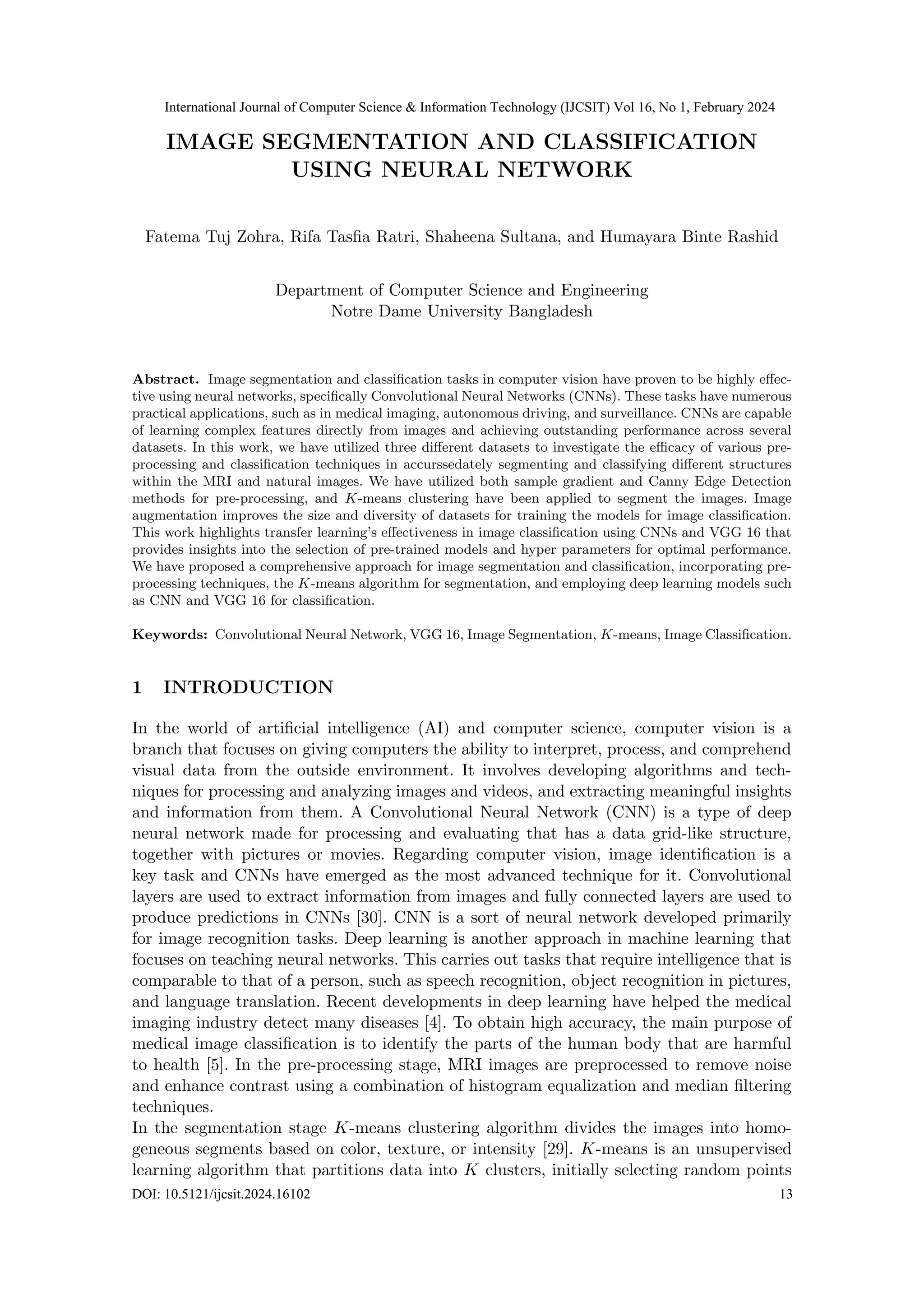 Image Segmentation and Classification using Neural Network | PDF