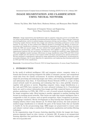 Image Segmentation and Classification using Neural Network | PDF