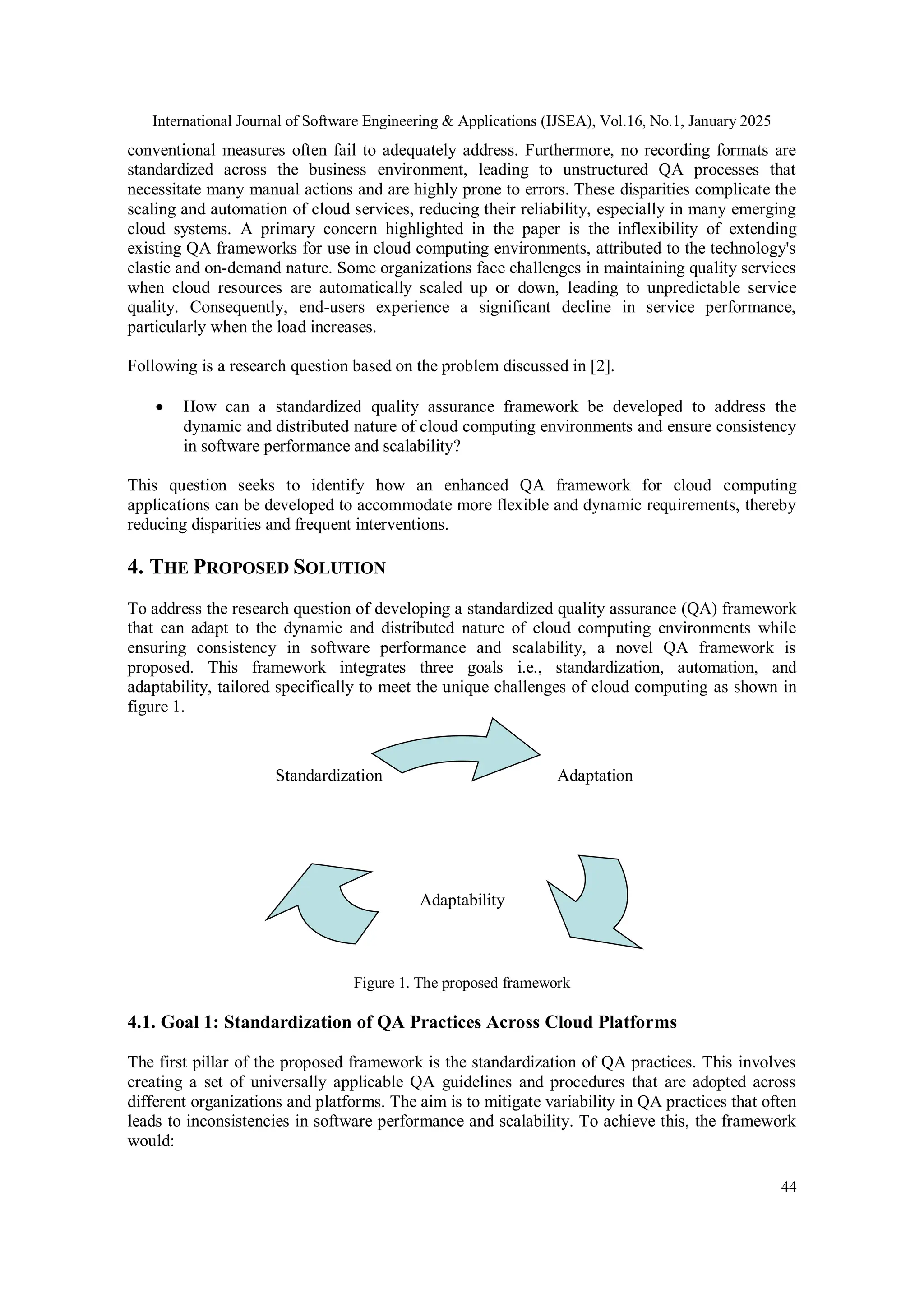 Towards a Robust Quality Assurance Framework for Cloud Computing Environments | PDF