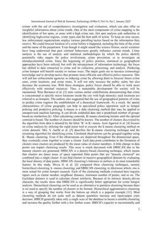 GEOSPATIAL CRIME HOTSPOT DETECTION: A ROBUST FRAMEWORK USING BIRCH CLUSTERING OPTIMAL PARAMETER ...