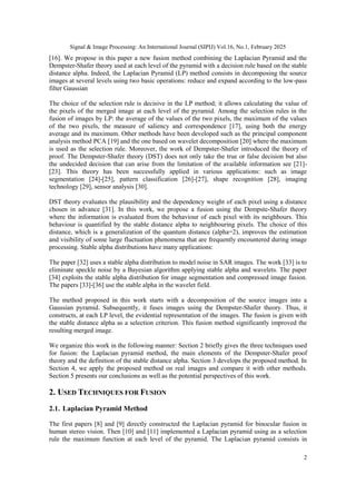 Laplacian Pyramid and Dempster-Shafer with Alpha Stable Distance in Multi-Focus Image Fusion | PDF