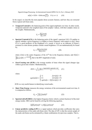 Contemporary Features Extraction Techniques for Detecting Malicious Drones | PDF