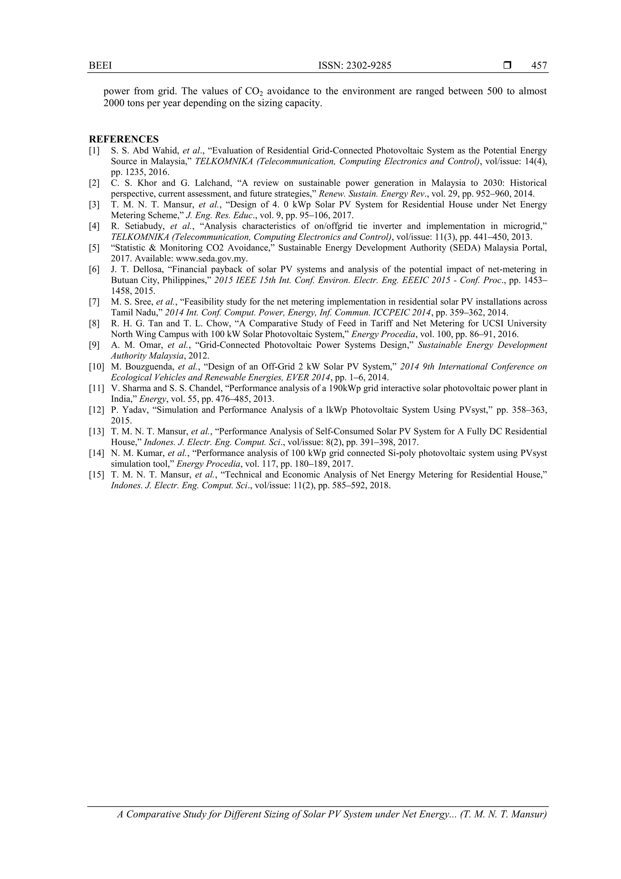 A Comparative Study for Different Sizing of Solar PV System under Net ...