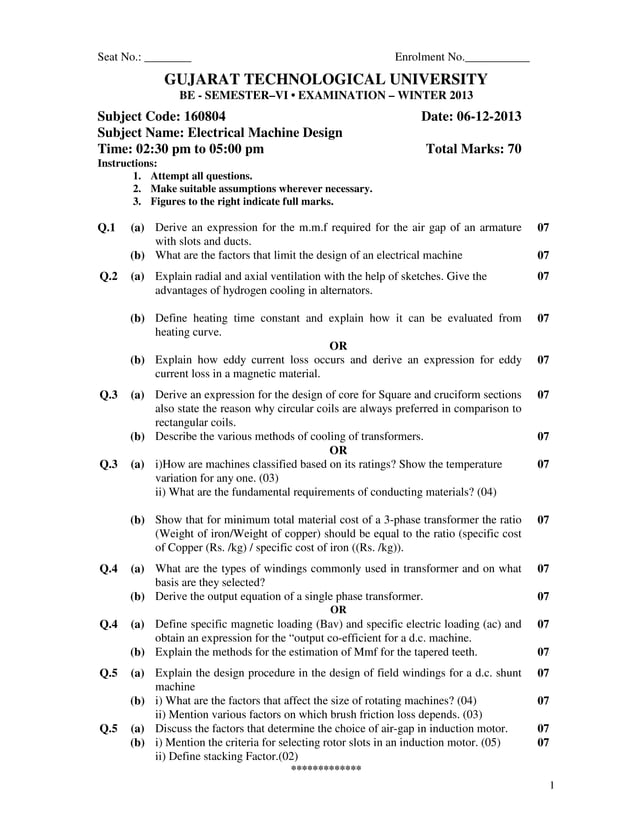 electrical machine design | PDF