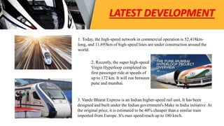 High Speed Train - seminar ppt | PPTX