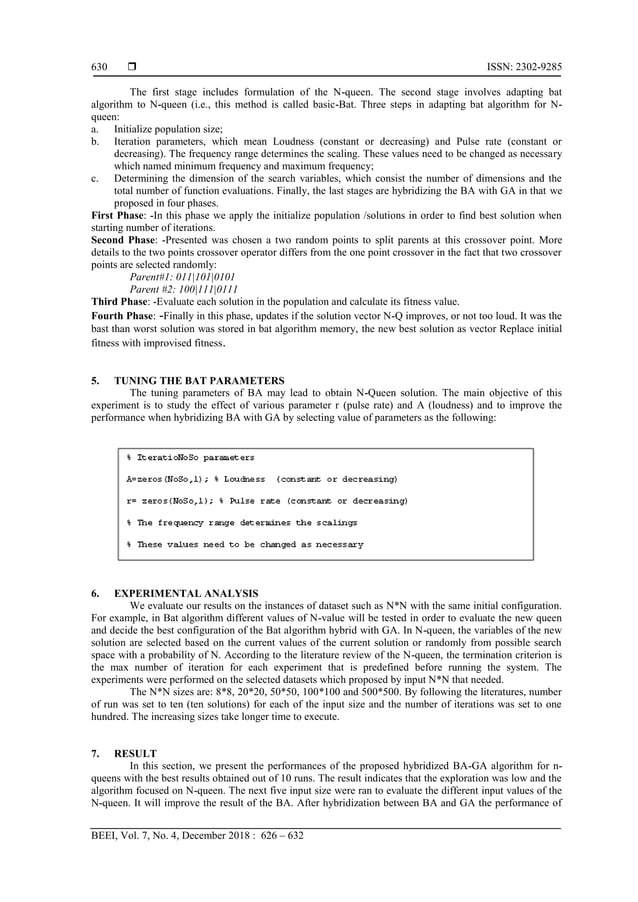 Hybridization of Bat and Genetic Algorithm to Solve N-Queens Problem | PDF