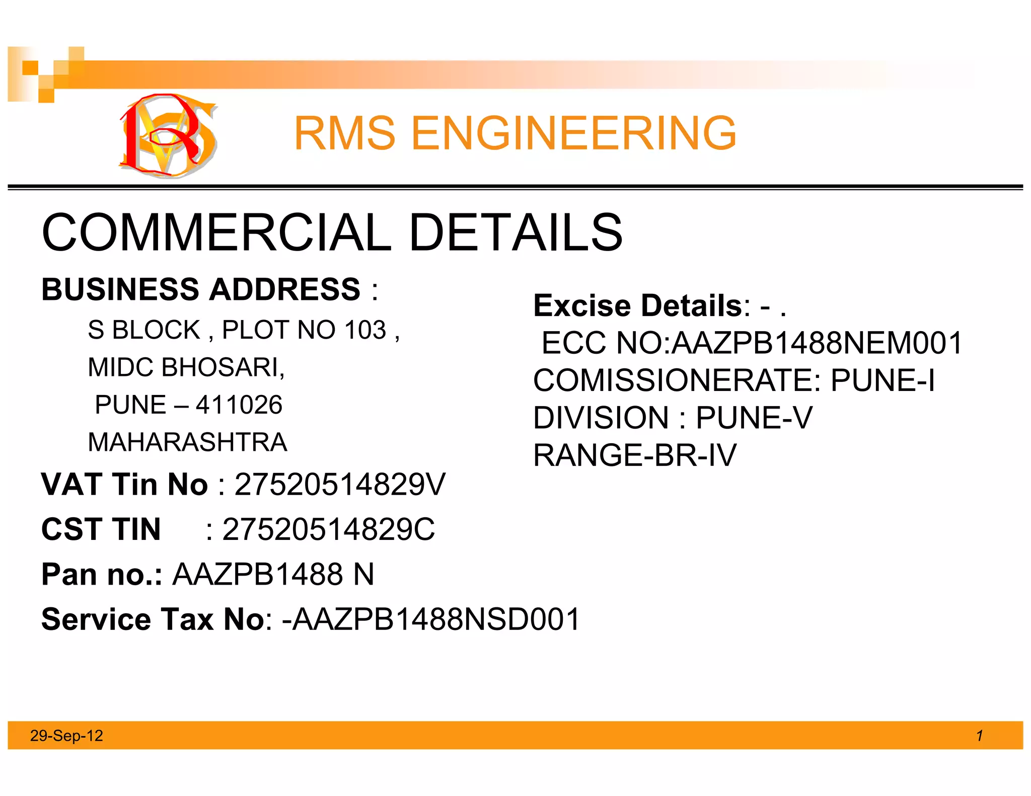 RMS Engineering INTRO FINAL | PPT