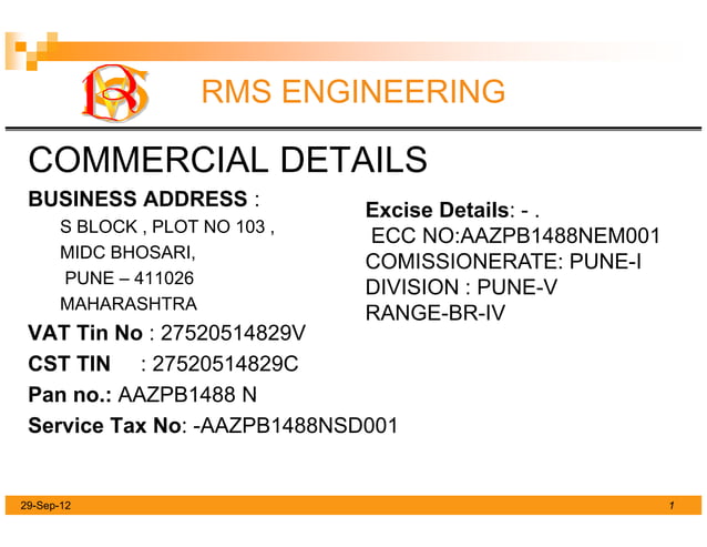 RMS Engineering INTRO FINAL | PPT