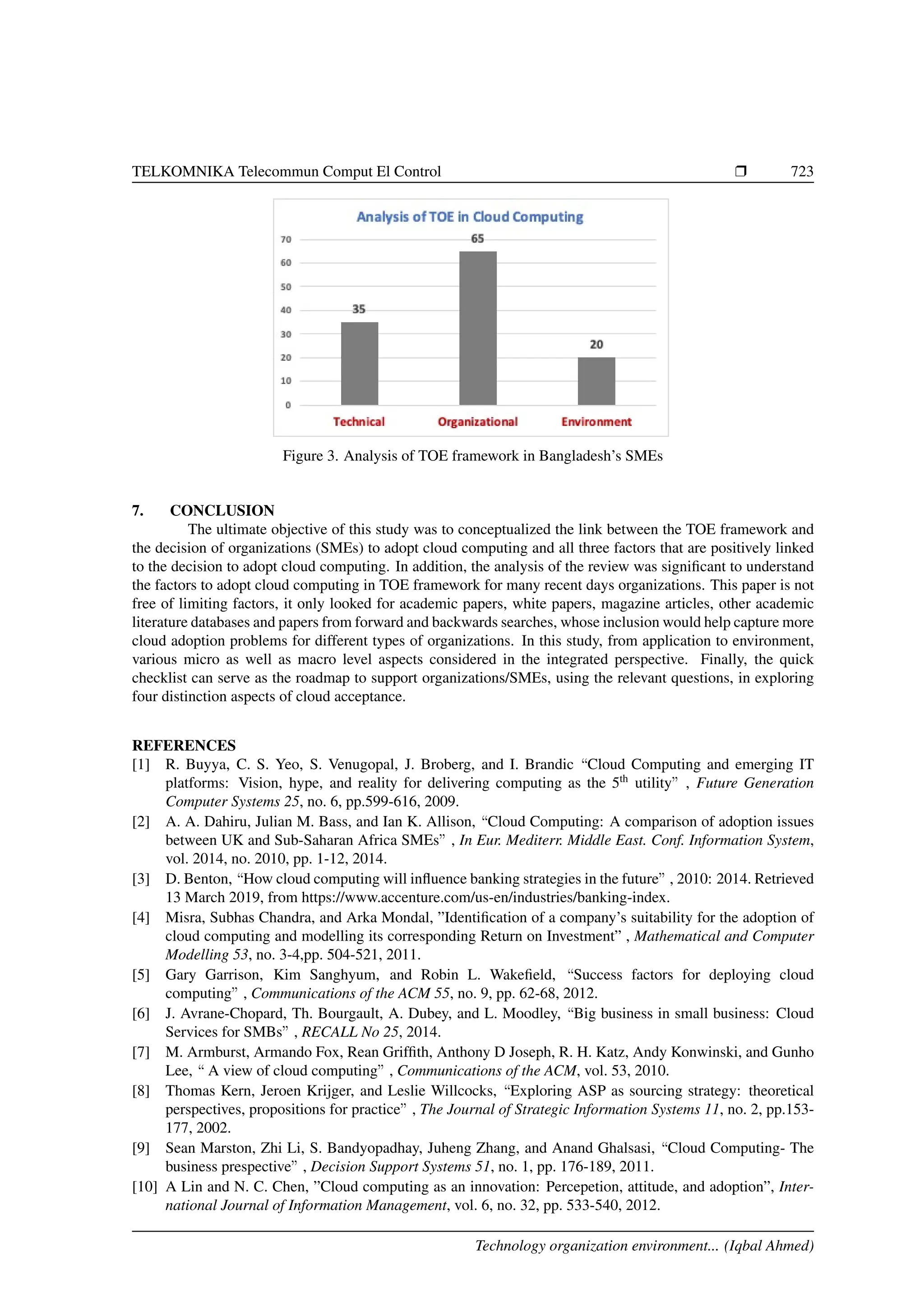 Technology organization environment framework in cloud computing | PDF