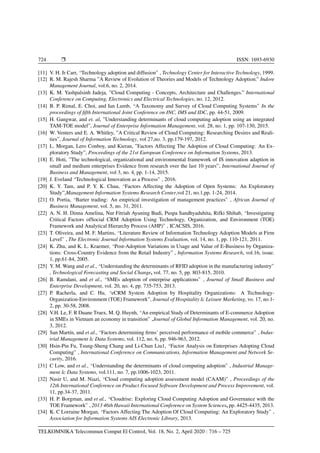 Technology organization environment framework in cloud computing | PDF