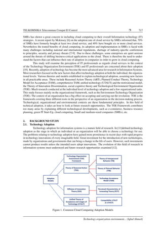 Technology organization environment framework in cloud computing | PDF