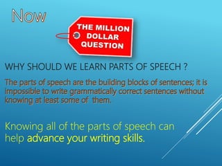 Parts of speech !! | PPTX