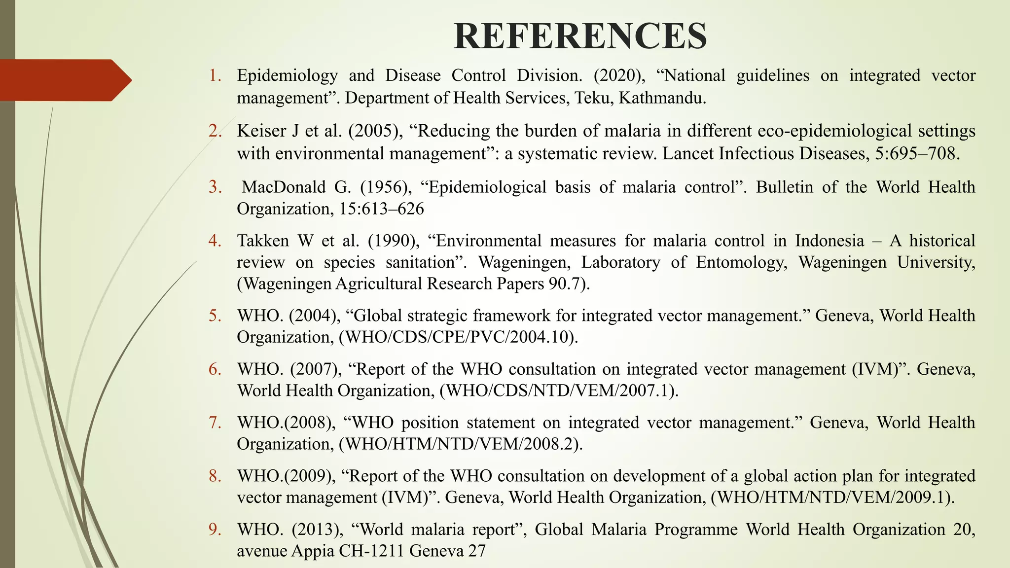 Integrated vector management | PPTX