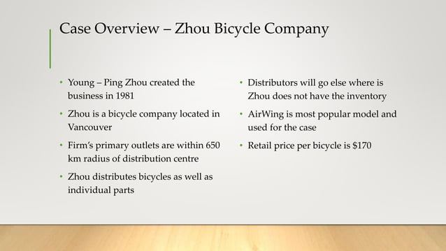 Zhou Bicycle Company ppf | PPTX