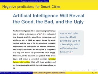 Smart Cities & Cognitive Systems Technology- Smart Cities Summit 2018 ...