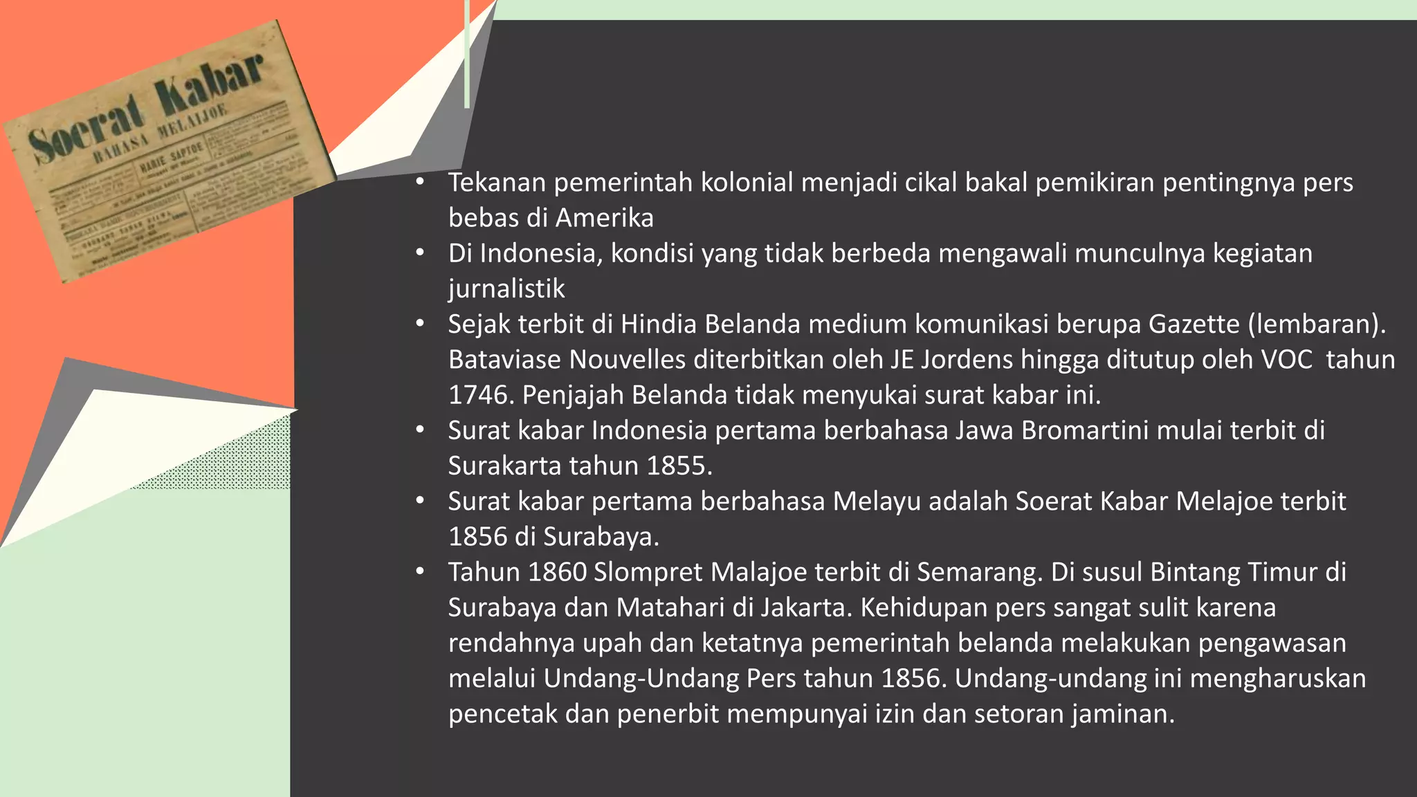 Sejarah Perkembangan Jurnalistik | PPTX