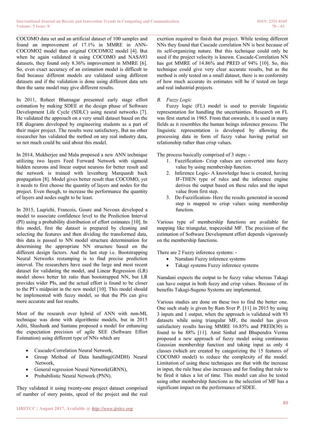 Software Effort Estimation Using Neuro Fuzzy Inference System Past And