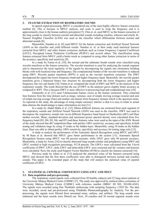 Distinctive features for normal and crackles respiratory sounds using cepstral coefficients ...