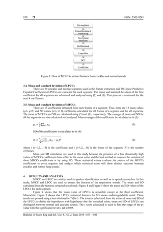 Distinctive features for normal and crackles respiratory sounds using cepstral coefficients ...