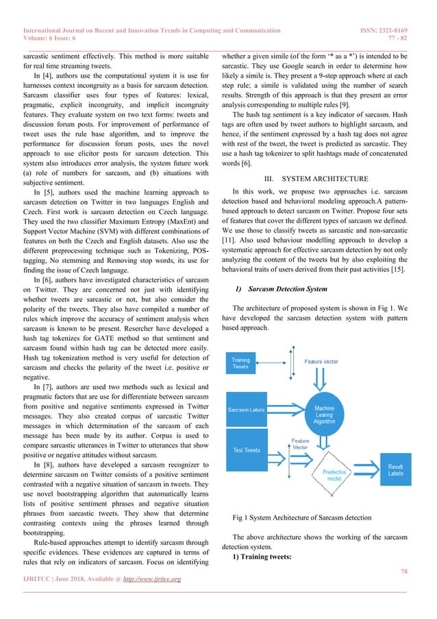 Sarcasm Detection And User Behaviour Analysis Pdf