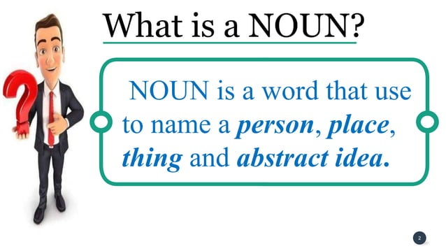 NOUN, EXAMPLES, TYPES with infographics PPT | PPTX