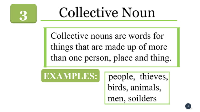 NOUN, EXAMPLES, TYPES with infographics PPT | PPTX