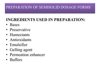 Semi solid dosage forms | PPTX